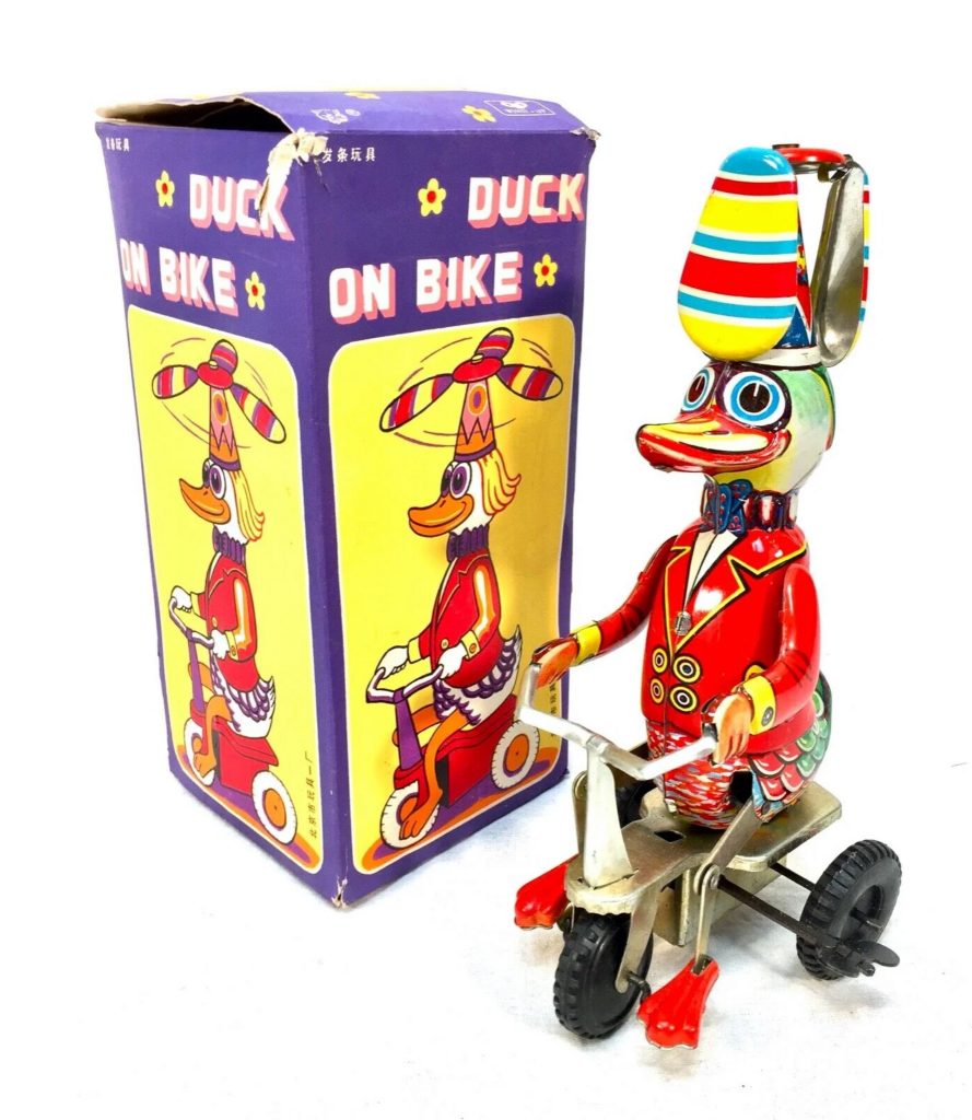 K&F – Vintage Duck On Bike – Poppy Shop Toys & Gifts